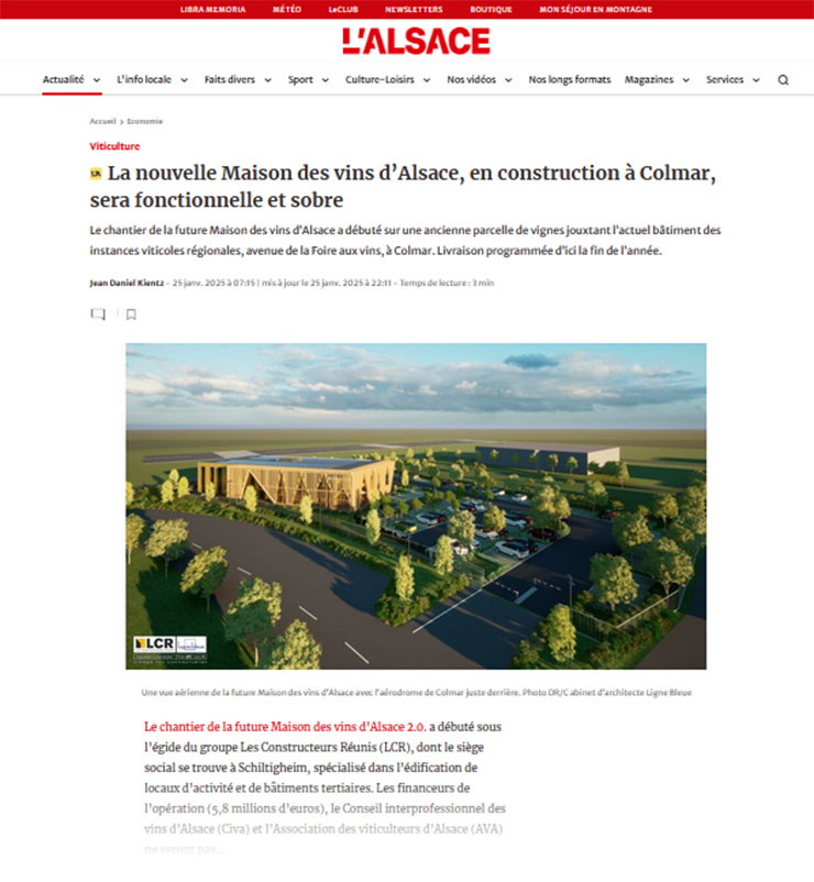La nouvelle Maison des vins d’Alsace, en construction à Colmar, sera ...